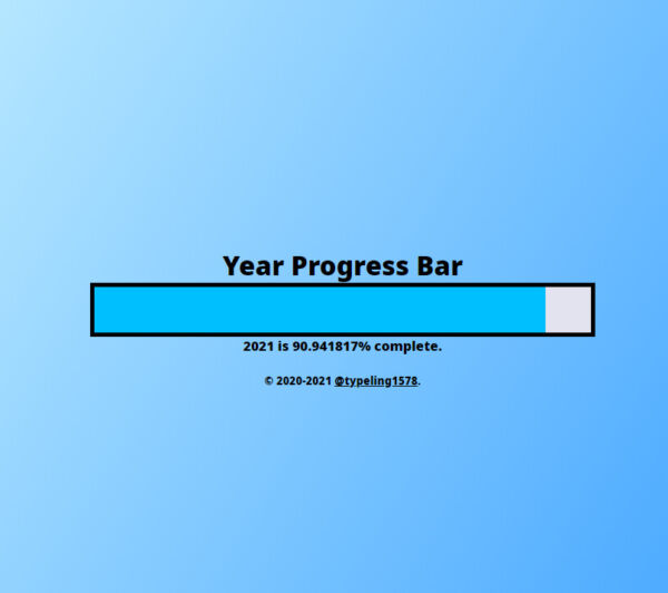 【Year Progress Bar】その年の進捗状況をバーで表示するサイト | ナポリタン寿司のPC日記